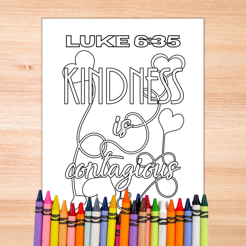 Joy & Kindness in the Word 10 Printable Christian Coloring - Etsy