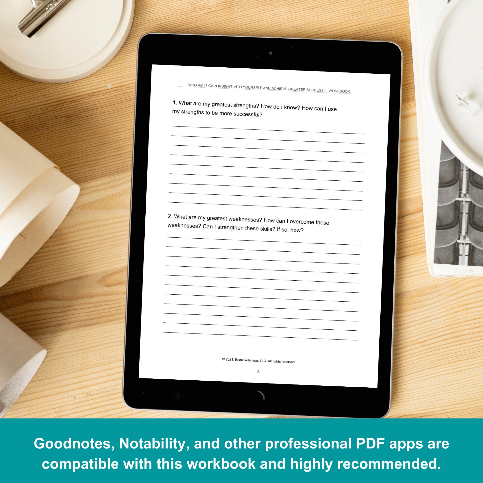 Who Am I? Self-awareness Workbook | Inner Self Workbook | Success ...