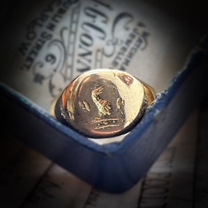 Antique Phoenix Intaglio Signet Ring in 18 Carat Gold Edwardian C. 1905 ...