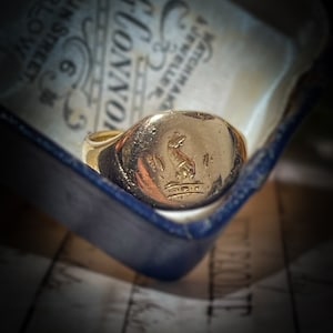 Antique Phoenix Intaglio Signet Ring in 18 Carat Gold Edwardian C. 1905 ...