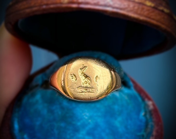 Antique Phoenix Intaglio Signet Ring in 18 Carat Gold Edwardian C. 1905 ...