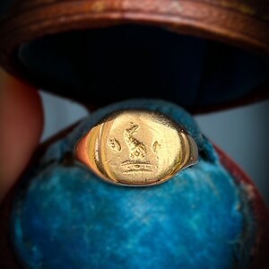 Antique Phoenix Intaglio Signet Ring in 18 Carat Gold Edwardian C. 1905 ...