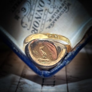 Antique Phoenix Intaglio Signet Ring in 18 Carat Gold Edwardian C. 1905 ...