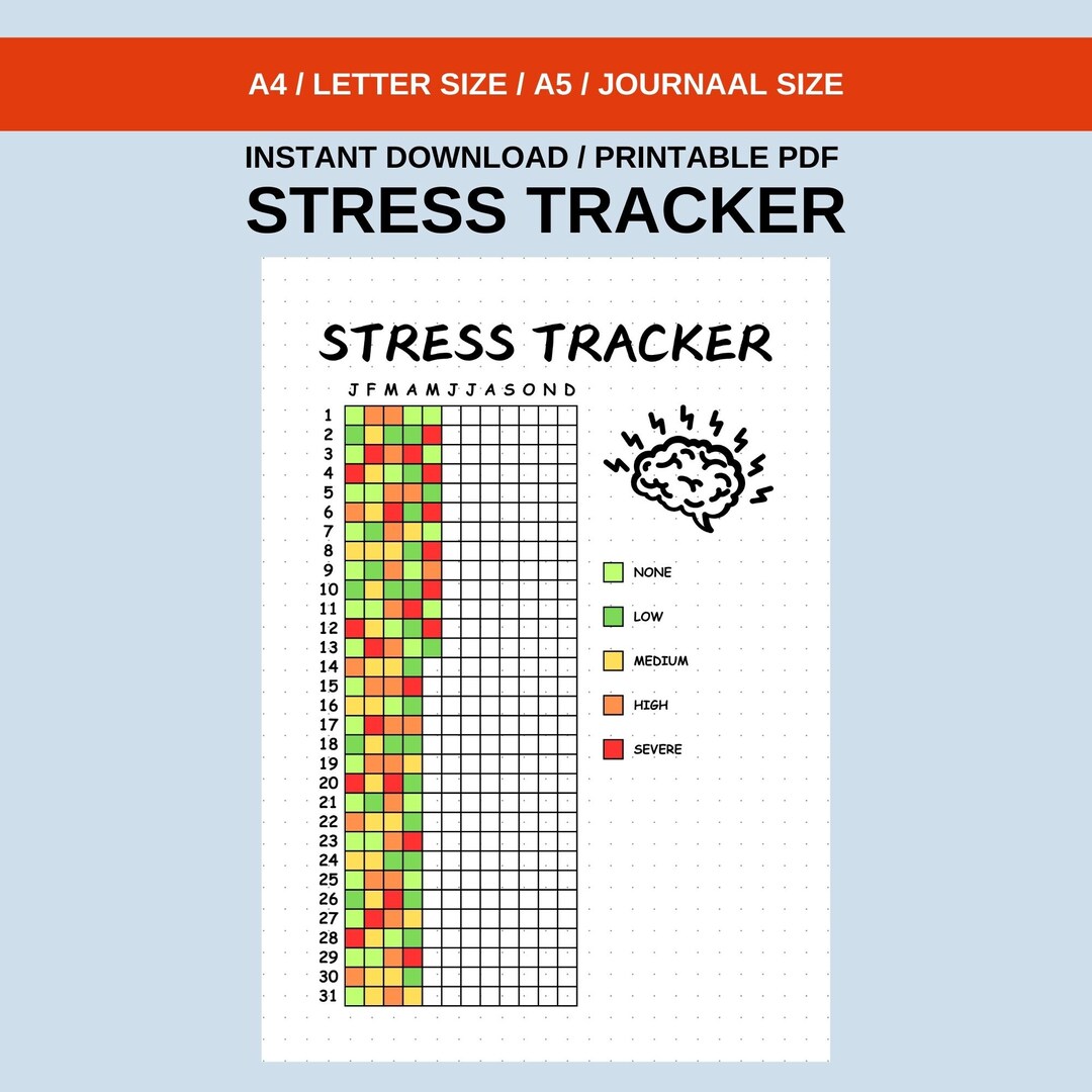 Printable Stress Tracker & Journal Page – Perfect for Tracking Habits ...