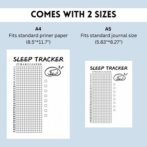 Printable Yearly Sleep Tracker - Journal and Planner Page for ...