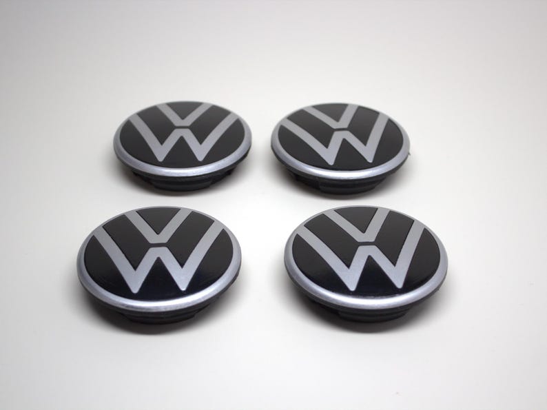 VW Center Caps 66 Mm – Set of 4 | OEM Fitment | Custom Wheel Hub Caps ...