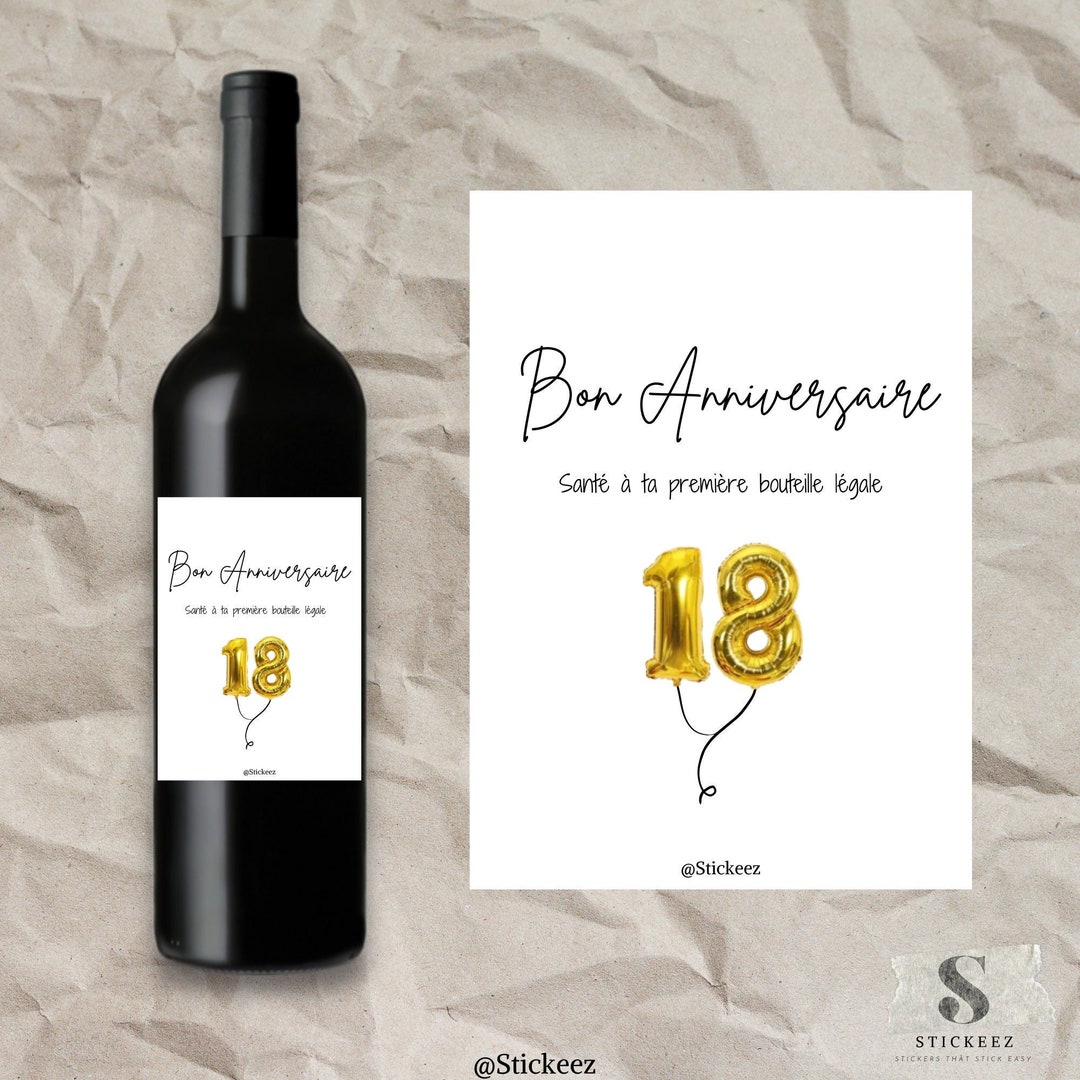Étiquettes De Vin Cadeau D'anniversaire Légale - Etsy
