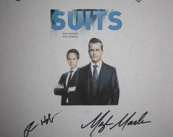 Suits Pilot Episode TV Script Autographed: Gabriel Macht, Patrick J ...