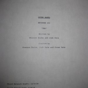 Outer Banks Signed TV Pilot Script Screenplay X5 Autographs Chase Stokes Austin North Charles ...
