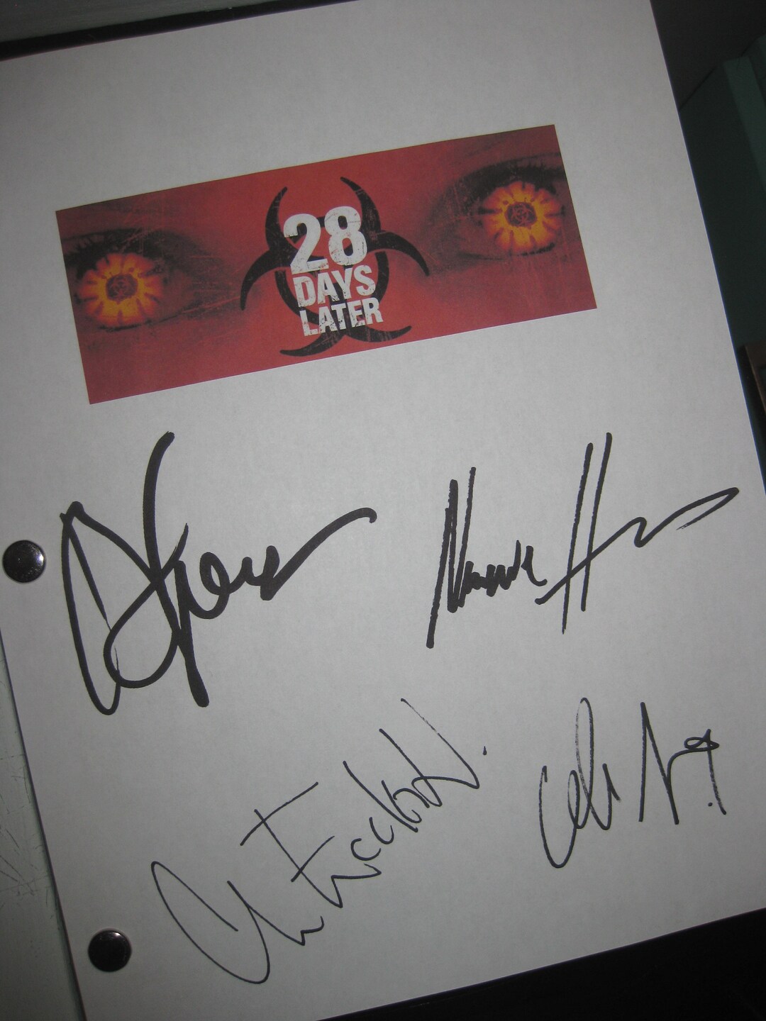 28 Days Later 2002 Signed Movie Film Script Screenplay X4 Autograph ...