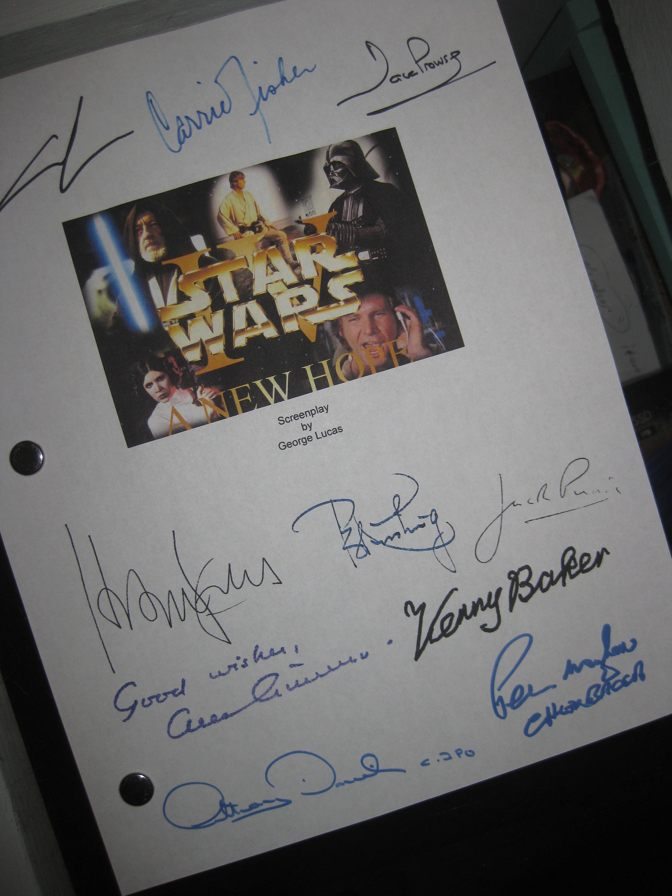 Star Wars Episode IV A New Hope Signed Film Movie Screenplay Script ...