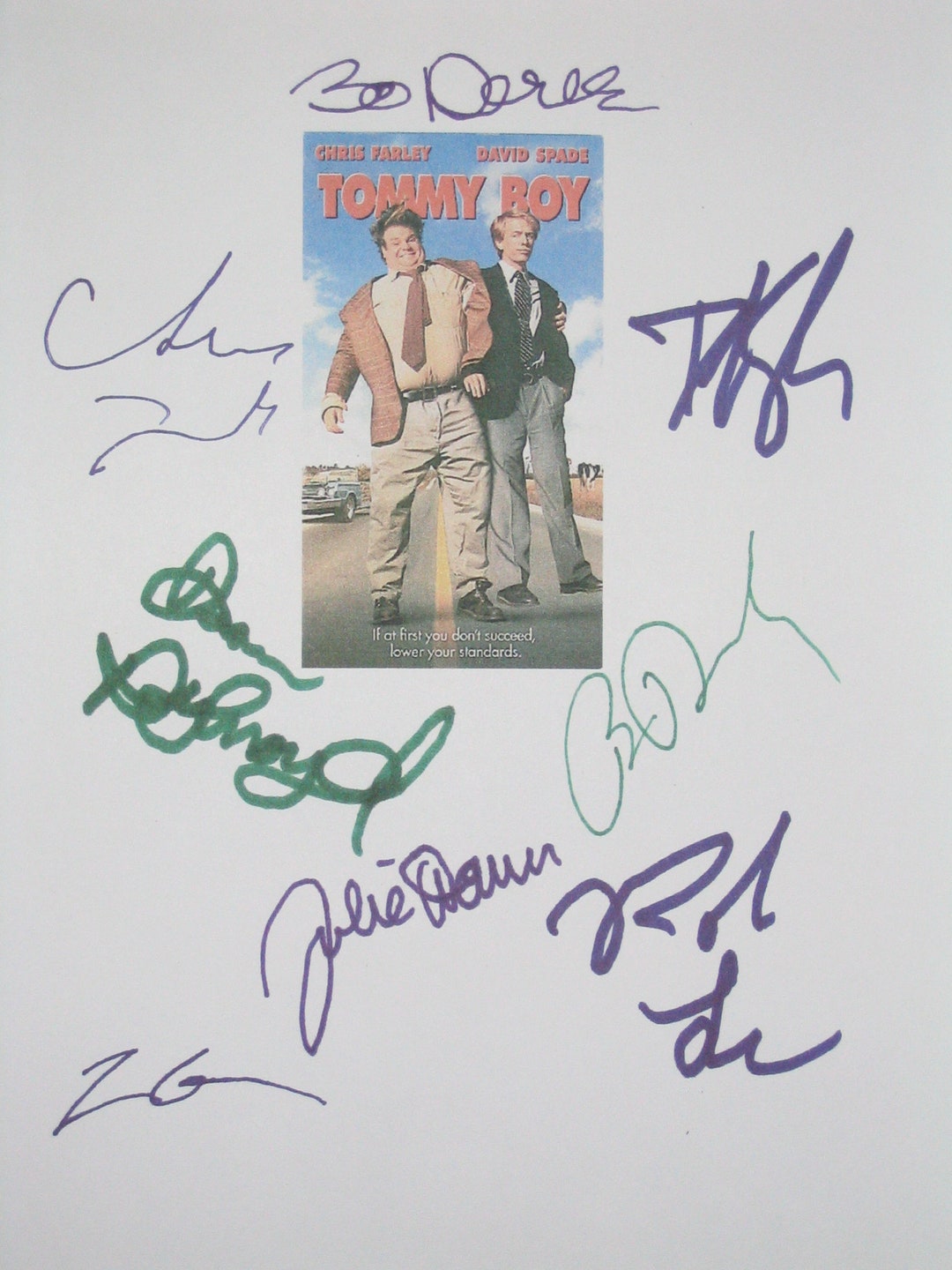 Tommy Boy Signed Film Movie Script Screenplay X8 Chris Farley David ...