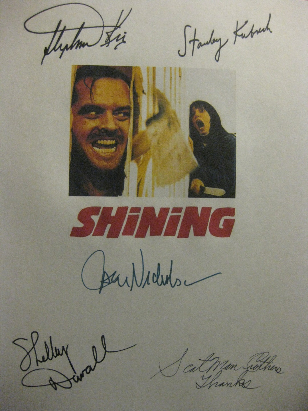 The Shining Signed Film Movie Screenplay Script X5 Autographs Stephen ...