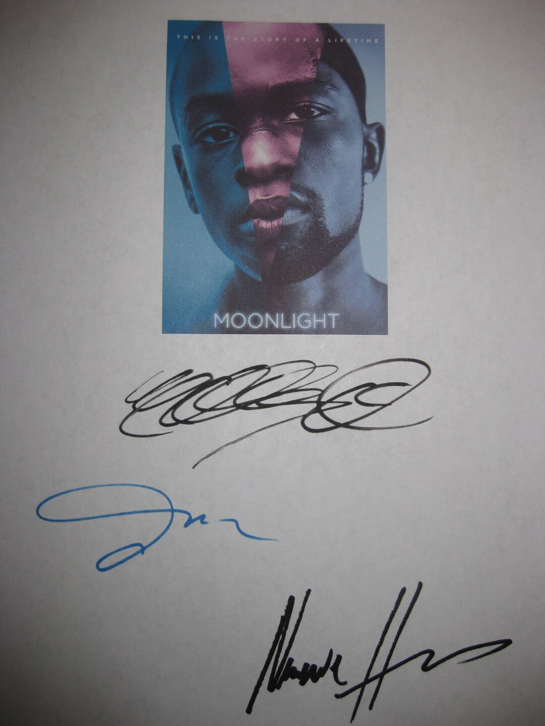 Moonlight Signed Film Movie Screenplay Script Autograph Mahershala Ali ...