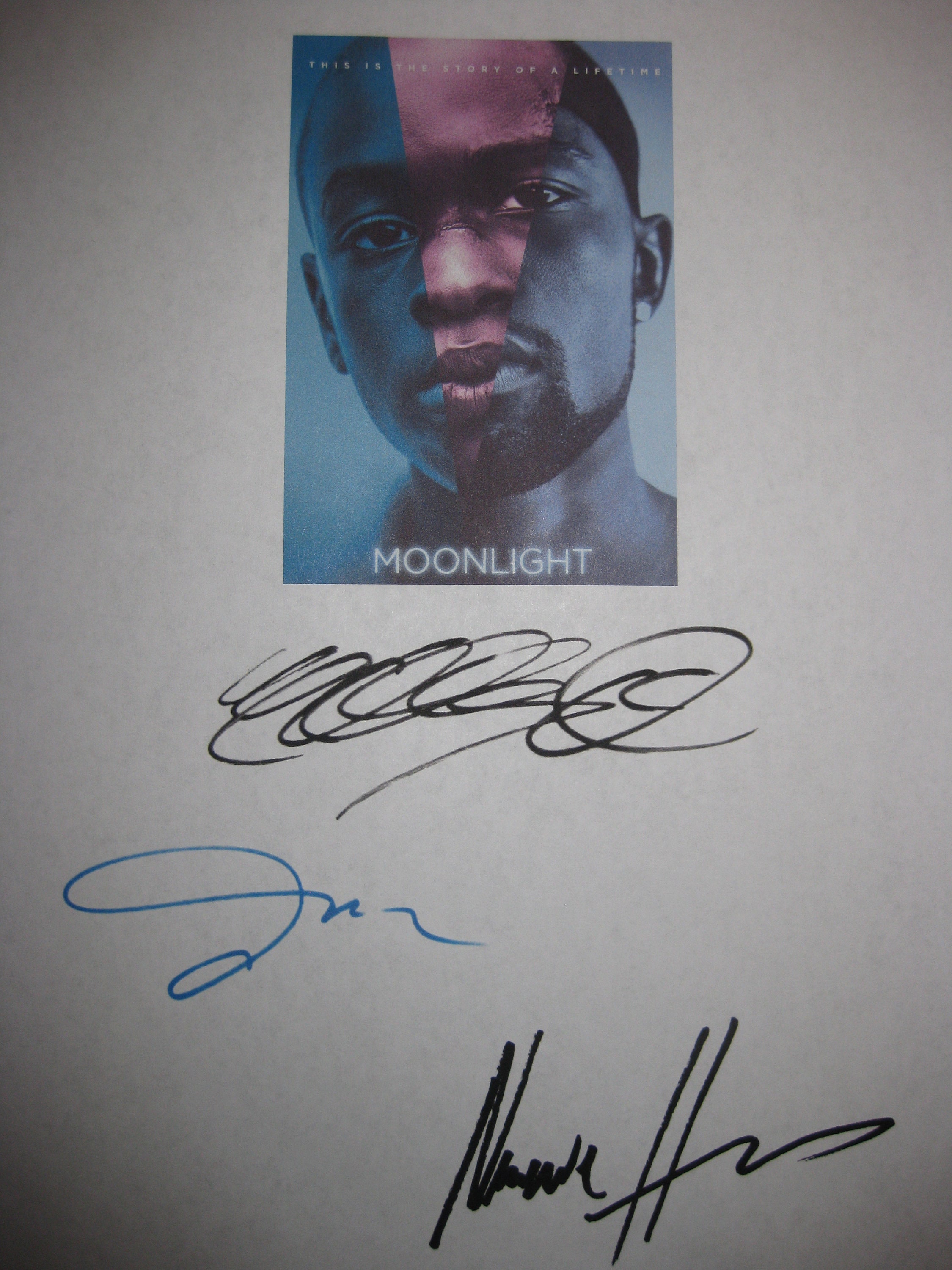 Moonlight Signed Film Movie Screenplay Script Autograph Mahershala Ali ...