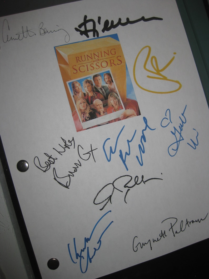 Running With Scissors Signed Movie Film Script Screenplay X9 Autograph ...