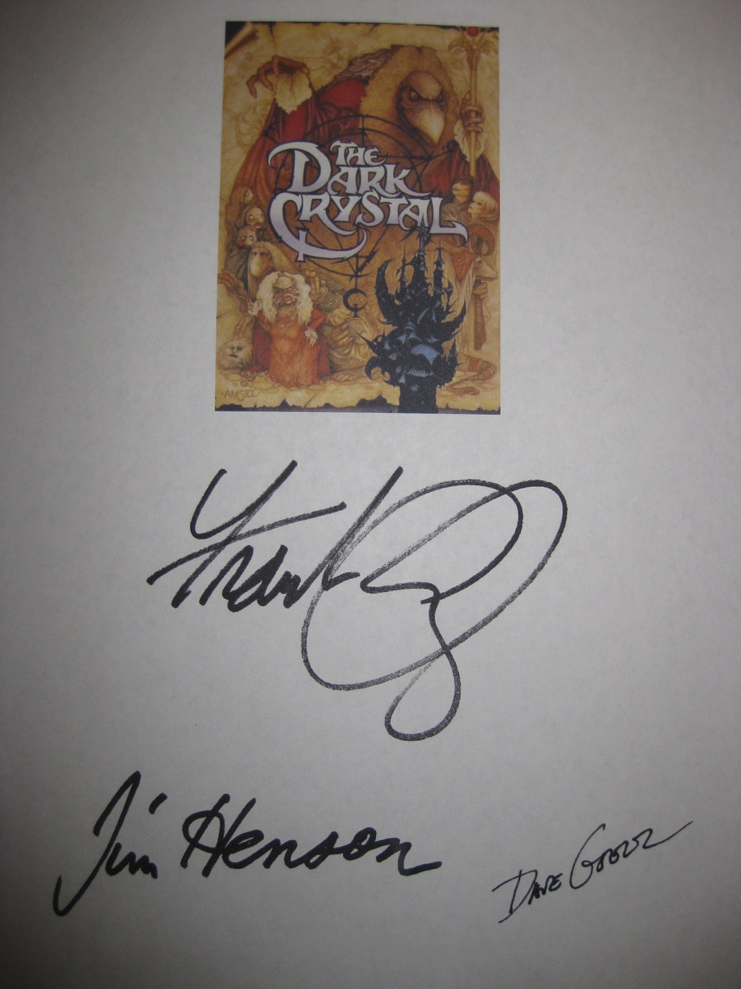 The Dark Crystal Signed Film Movie Script Screenplay Autograph X3 Jim ...