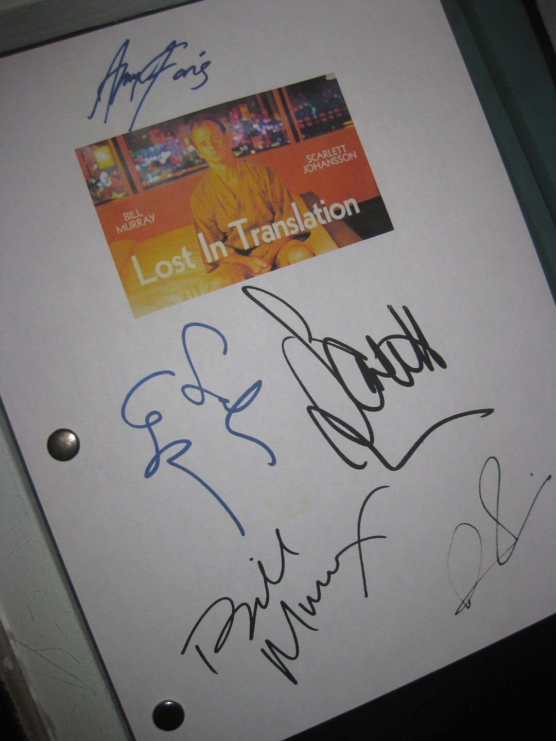 Lost in Translation Signed Film Movie Screenplay Script Autographs ...