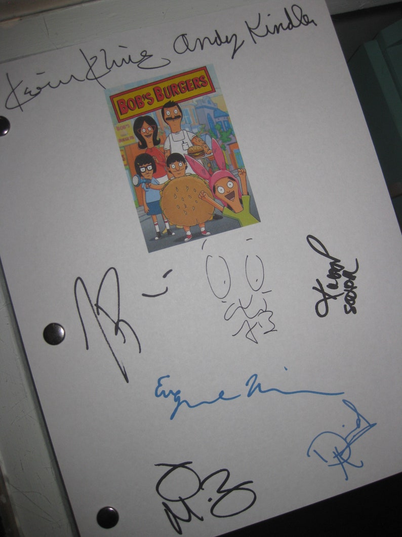 Bob's Burgers Signed TV Script Screenplay X8 Autographs H. Jon Benjamin ...