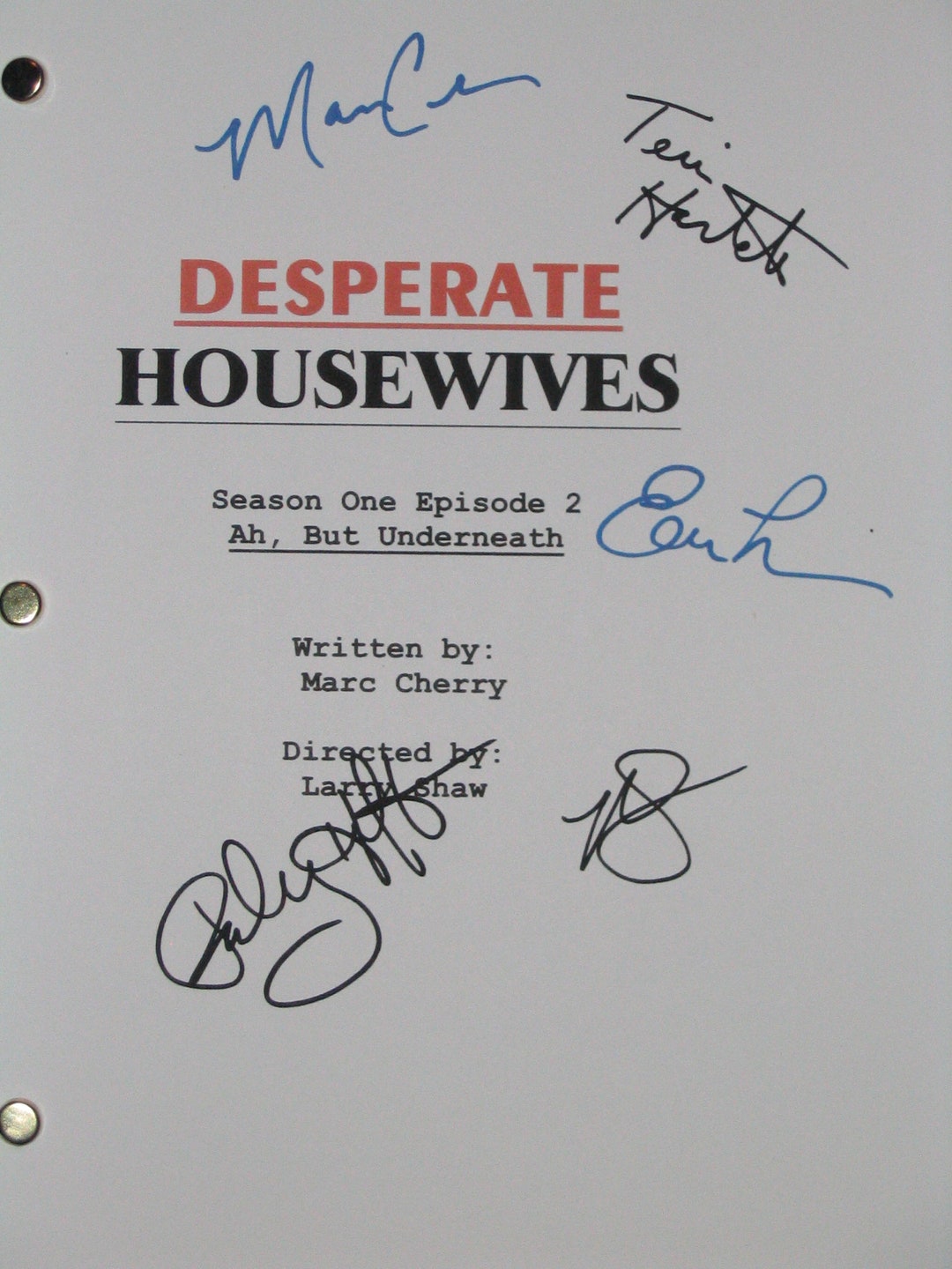 Desperate Housewives Cast Signed TV Script Screenplay X5 Autographs ...