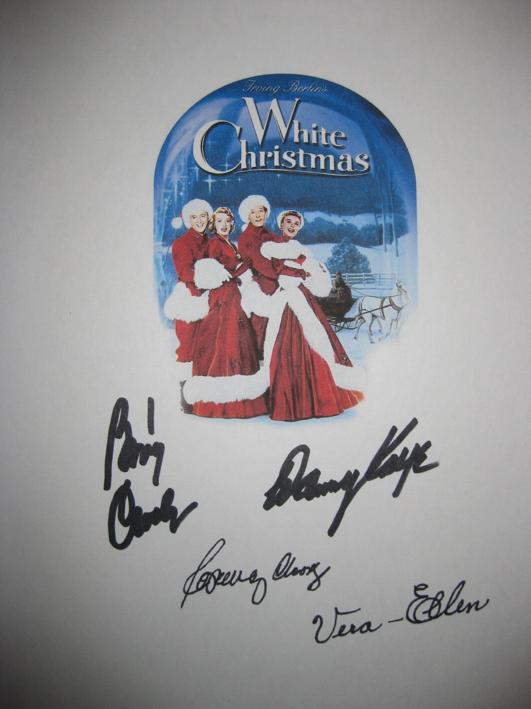 White Christmas Signed Film Movie Screenplay Script X4 Autographs Bing ...