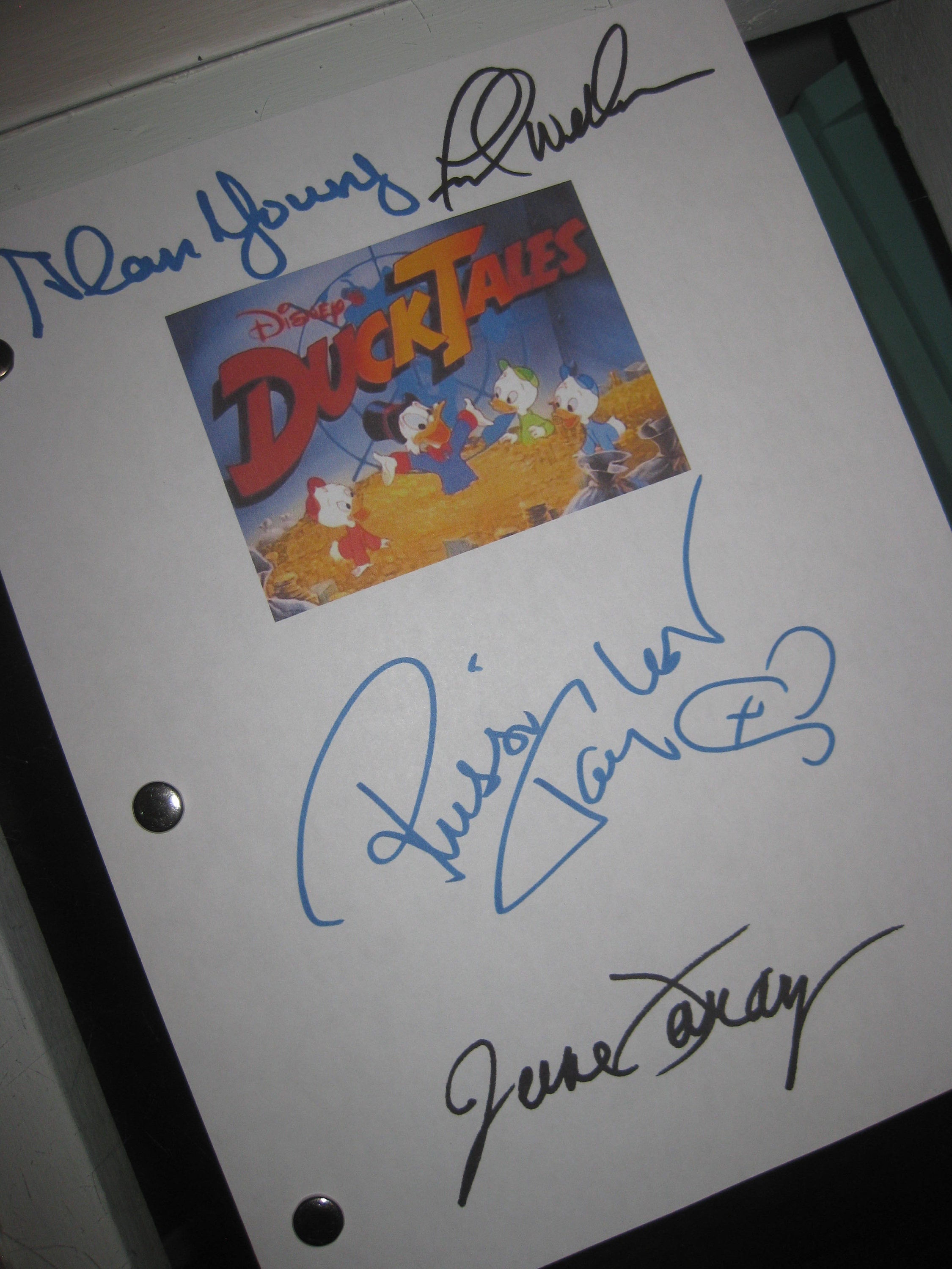 Ducktales 1987 Signed TV Script Screenplay Autographs Russi Taylor Alan ...