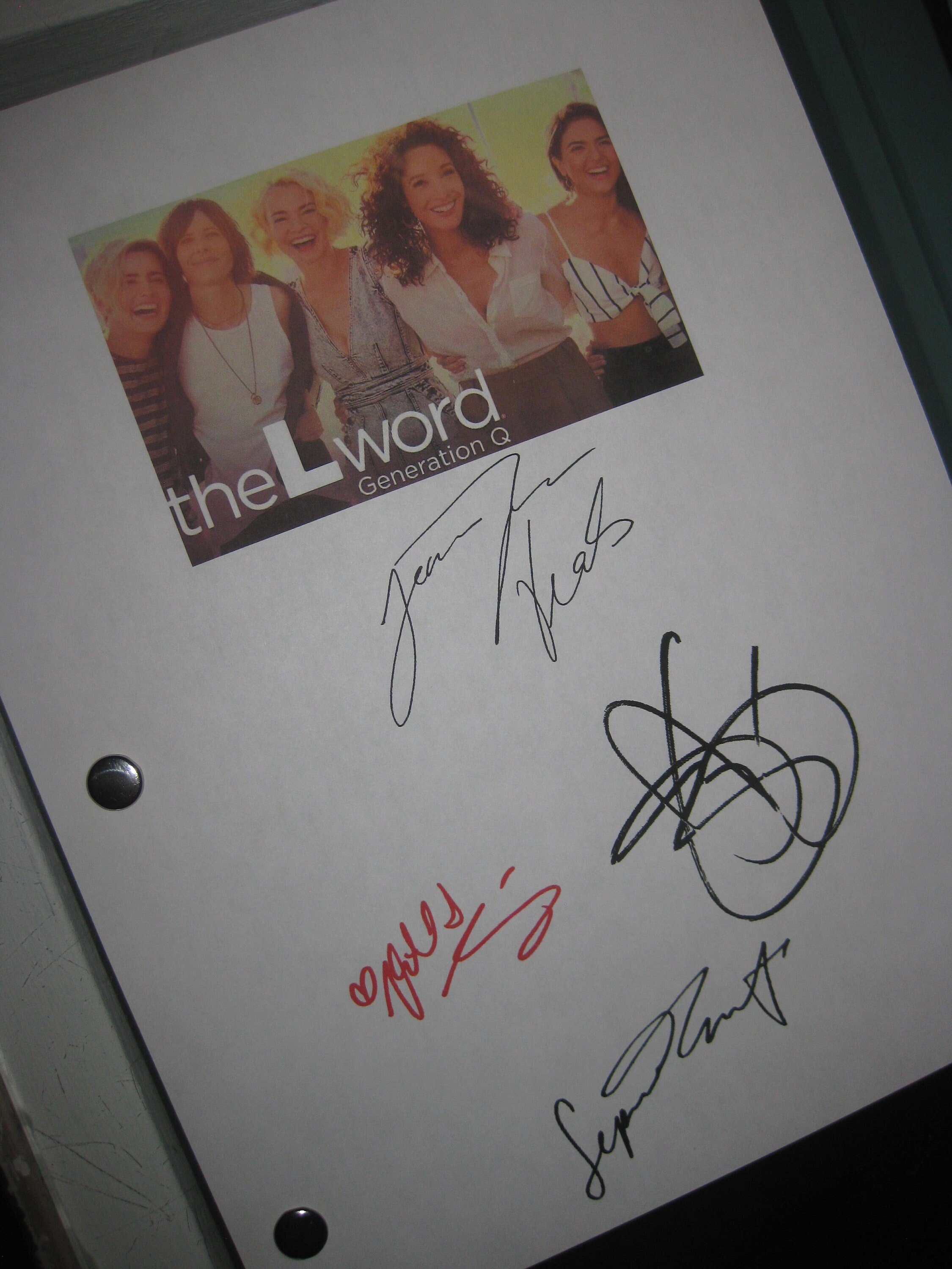The L Word Generation Q Signed TV Pilot Script Screenplay X4 Autographs ...