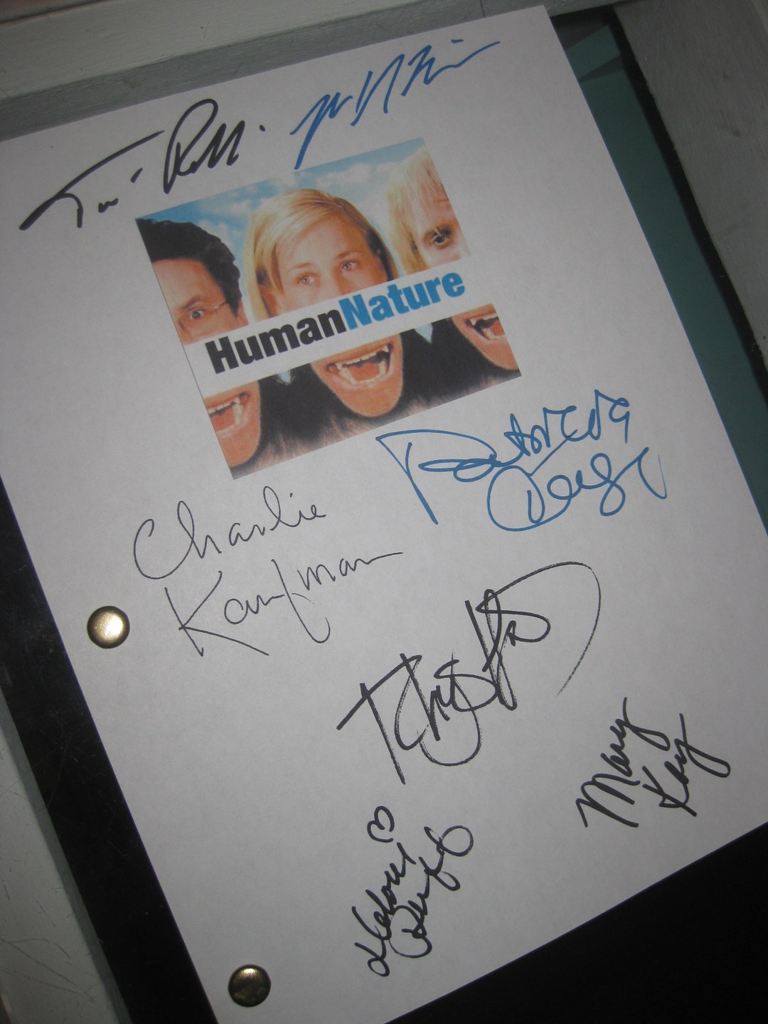 Human Nature Signed Film Movie Screenplay Script X7 Autograph Charlie ...