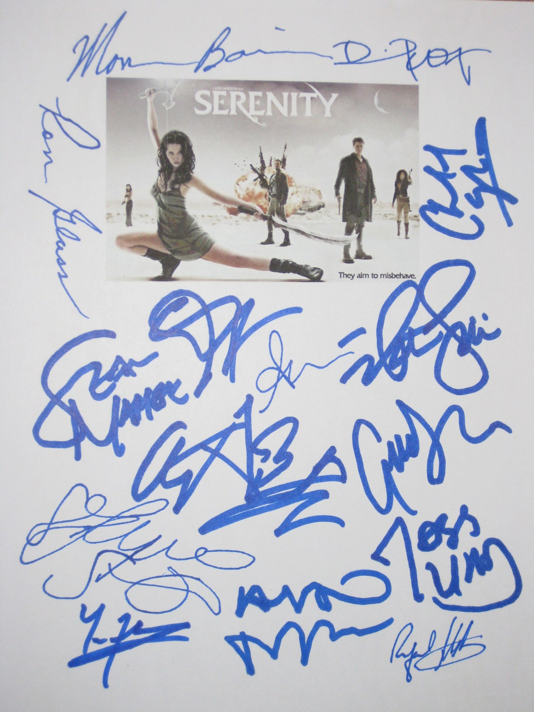 Serenity Signed Film Movie Script Screenplay X15 Autographs Nathan ...
