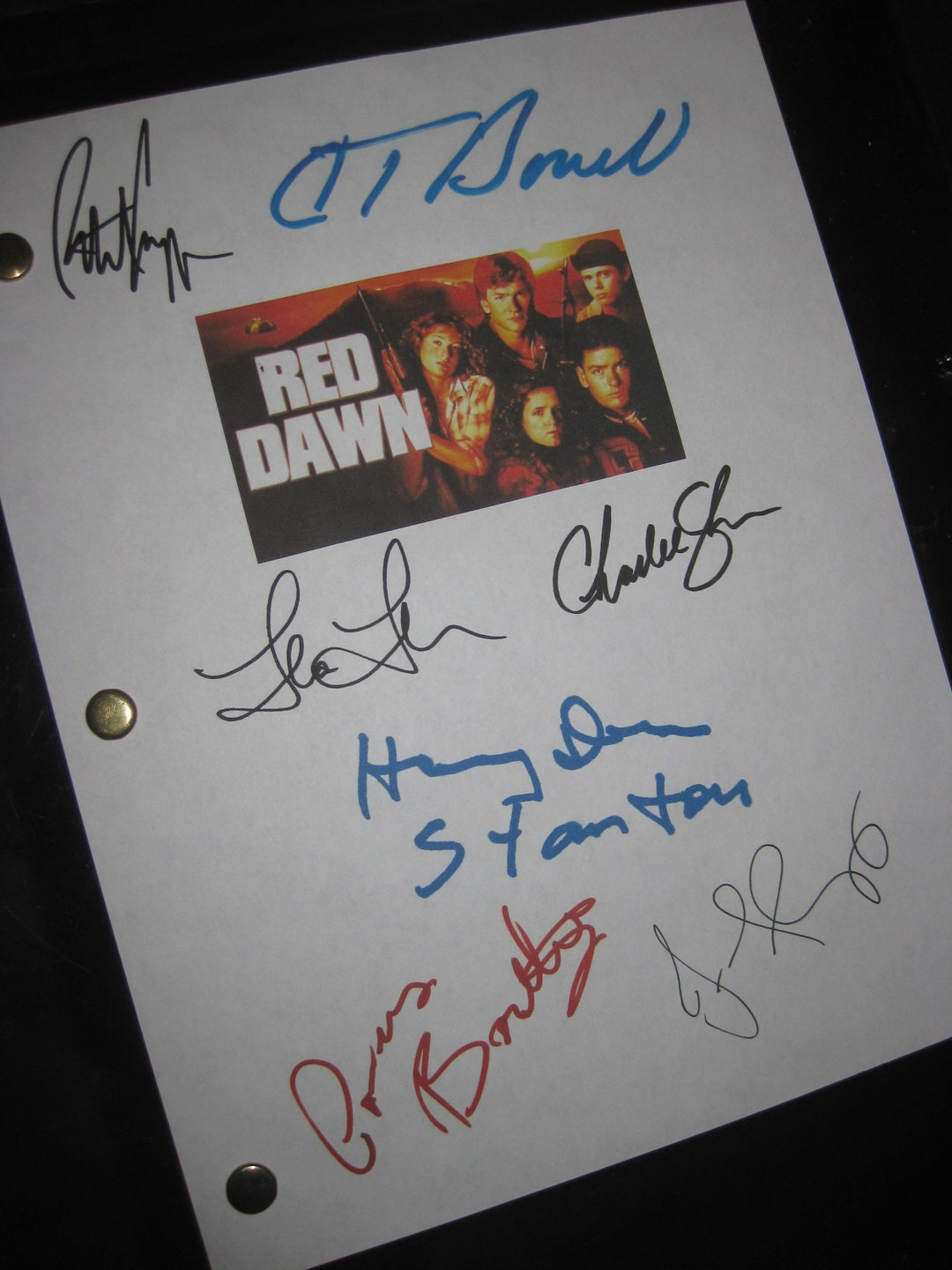 Red Dawn Signed Film Movie Screenplay Script X7 Autographs Patrick ...