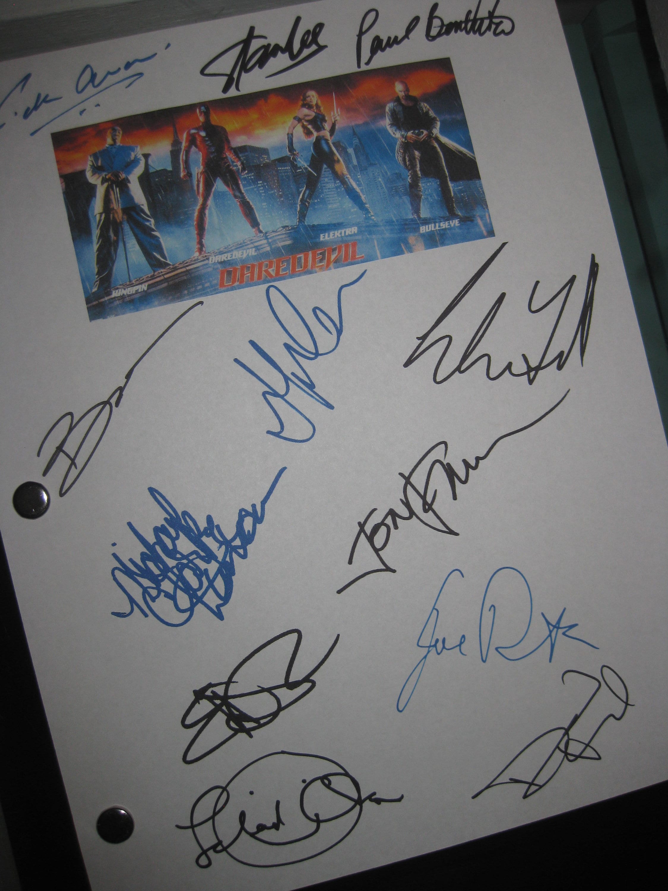 Daredevil Signed Movie Film Script Screenplay X12 Autograph Stan Lee ...