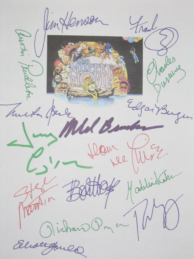 The Muppet Movie Signed Film Movie Script Screenplay X15 Frank Oz Jim ...