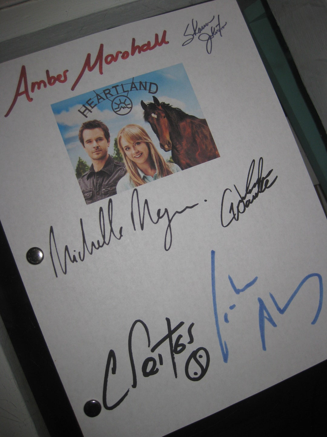 Heartland Signed TV Pilot Script Screenplay X6 Autographs Amber ...