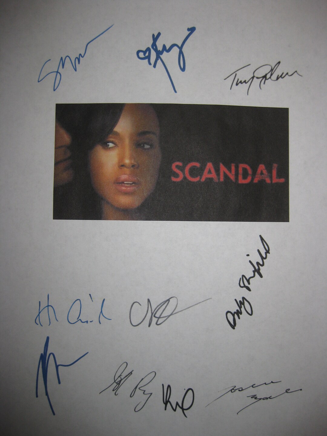 Scandal Signed TV Script Screenplay X10 Autographs Kerry Washington ...