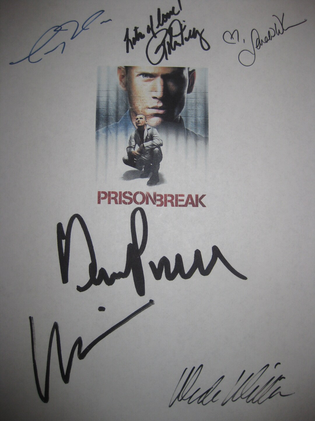 Prison Break Signed TV Script Screenplay X6 Autograph Dominic Purcell ...