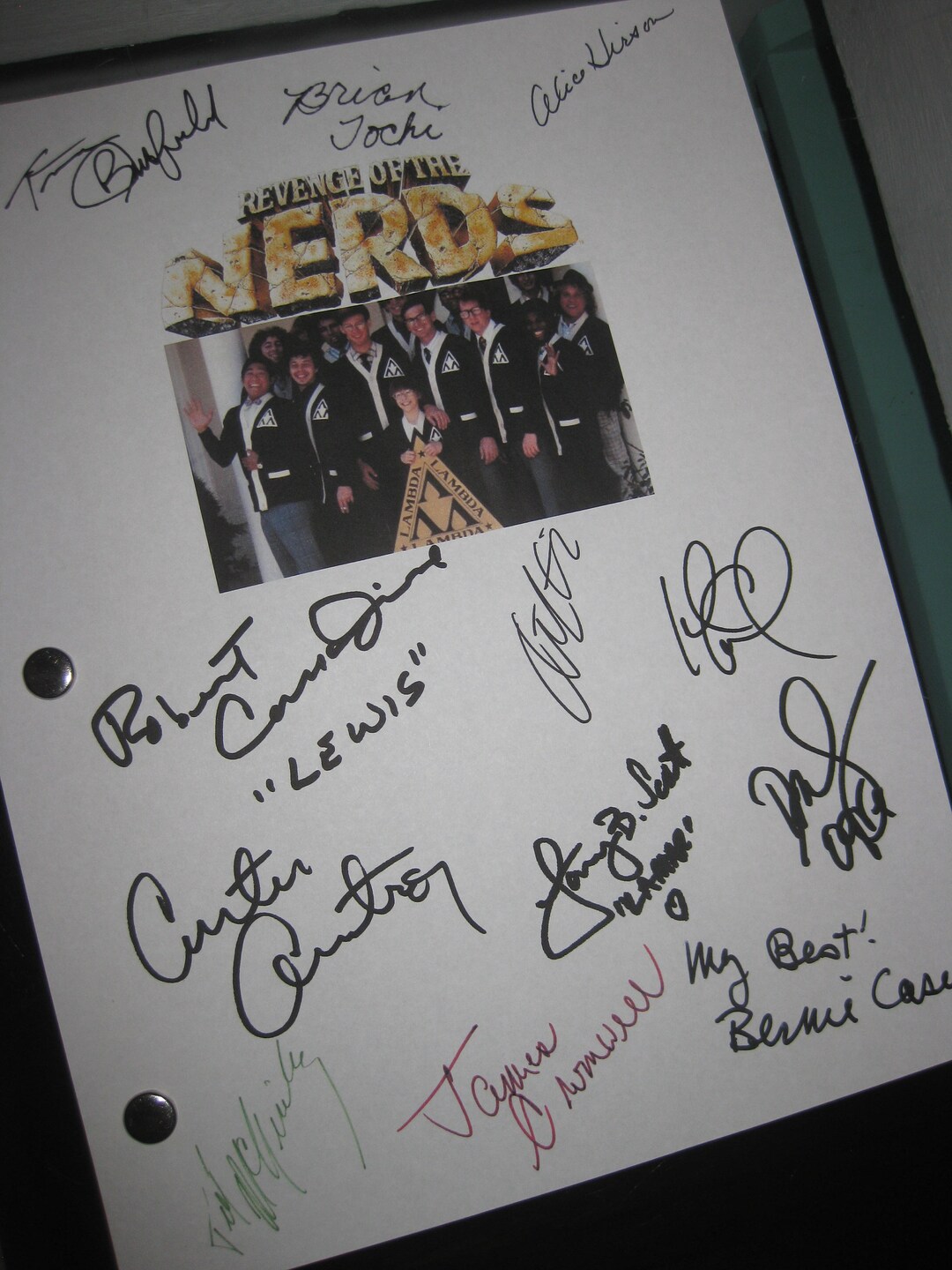 Revenge of the Nerds Signed Movie Film Script Screenplay X12 Autograph ...
