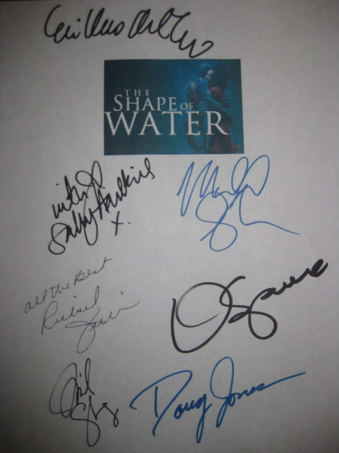 The Shape of Water Signed Film Movie Script Screenplay Autograph X7 ...