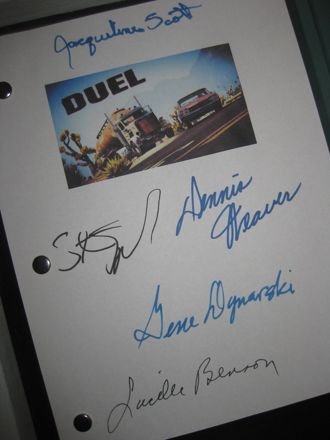Duel Signed Movie Film Script Screenplay X5 Autograph Steven Spielberg ...