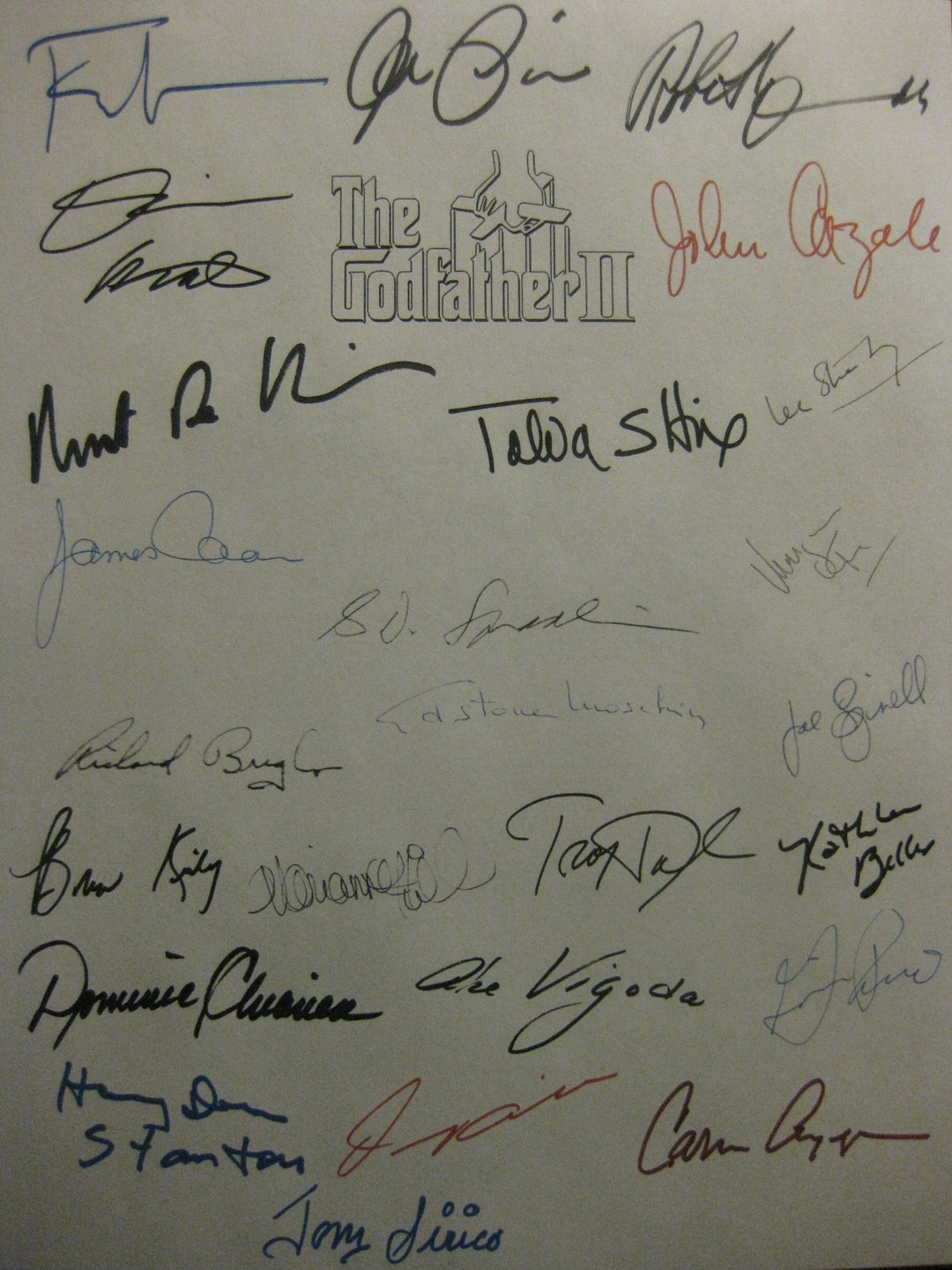 The Godfather Part II 2 Signed Film Movie Screenplay Script X25 ...