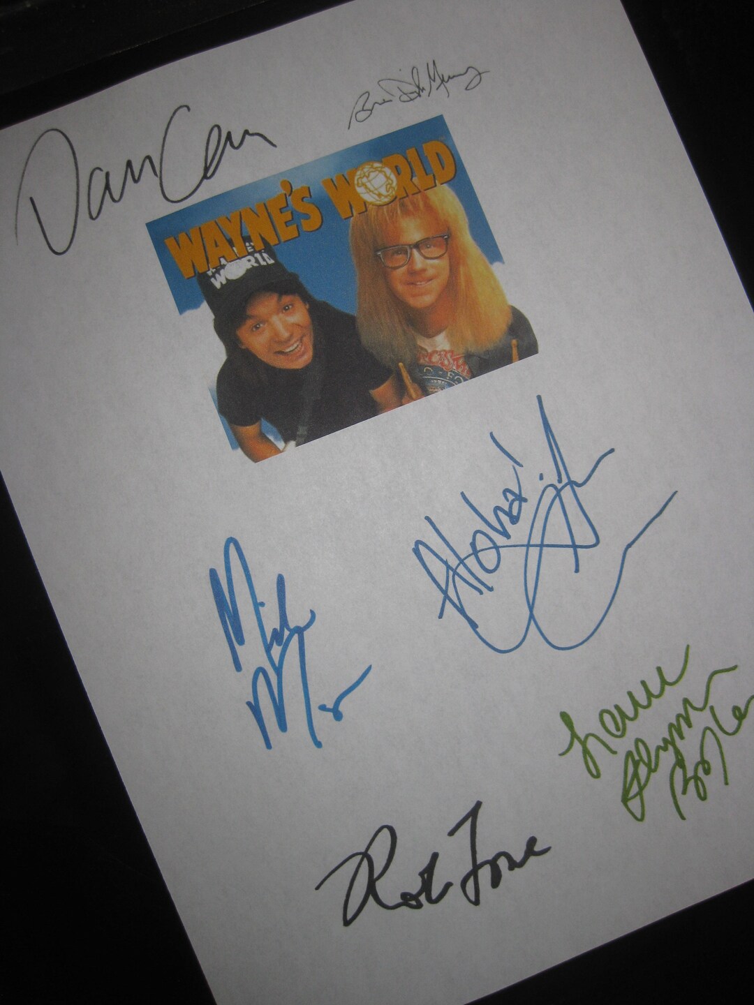 Wayne's World Signed Film Movie Screenplay Script Autograph X6 Mike ...