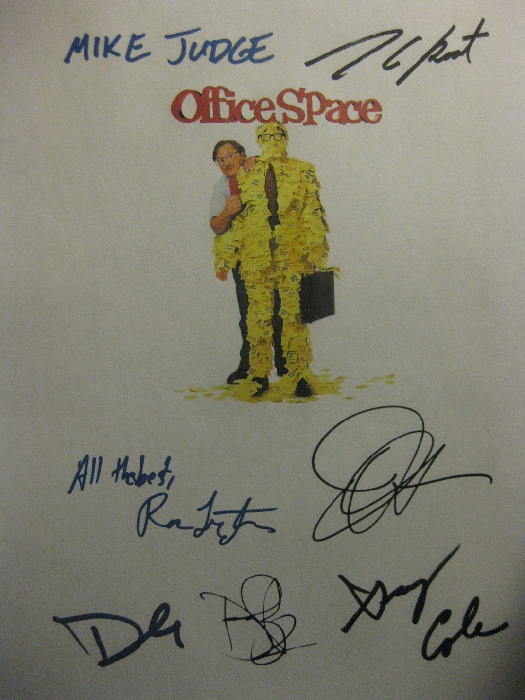 Office Space Signed Film Movie Screenplay Script Autographs Mike Judge ...