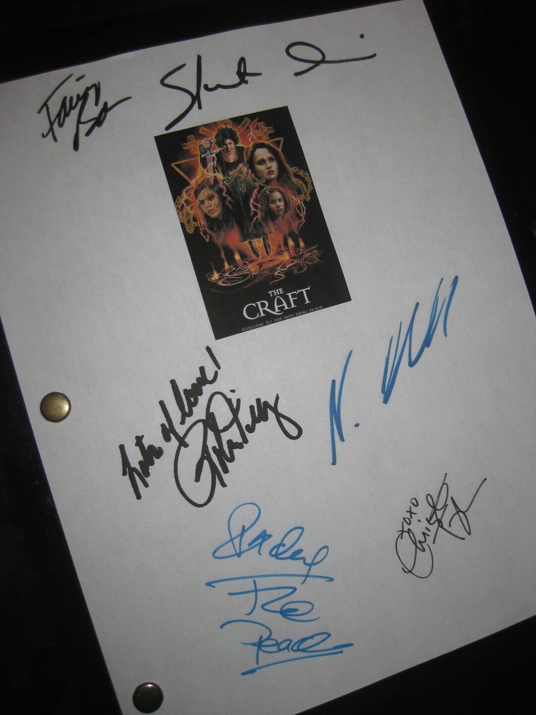The Craft Signed Film Movie Script Screenplay X6 Autographs Robin ...