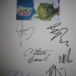 The Grinch Autograph Signature - Etsy