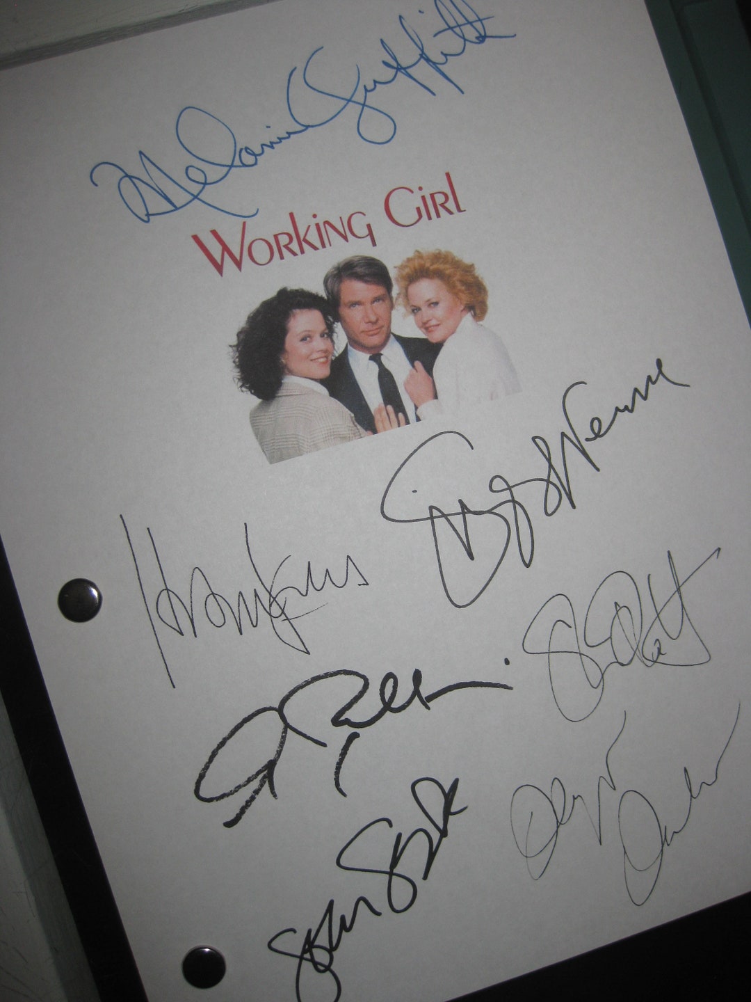 Working Girl Signed Movie Film Script Screenplay X7 Autograph Harrison ...