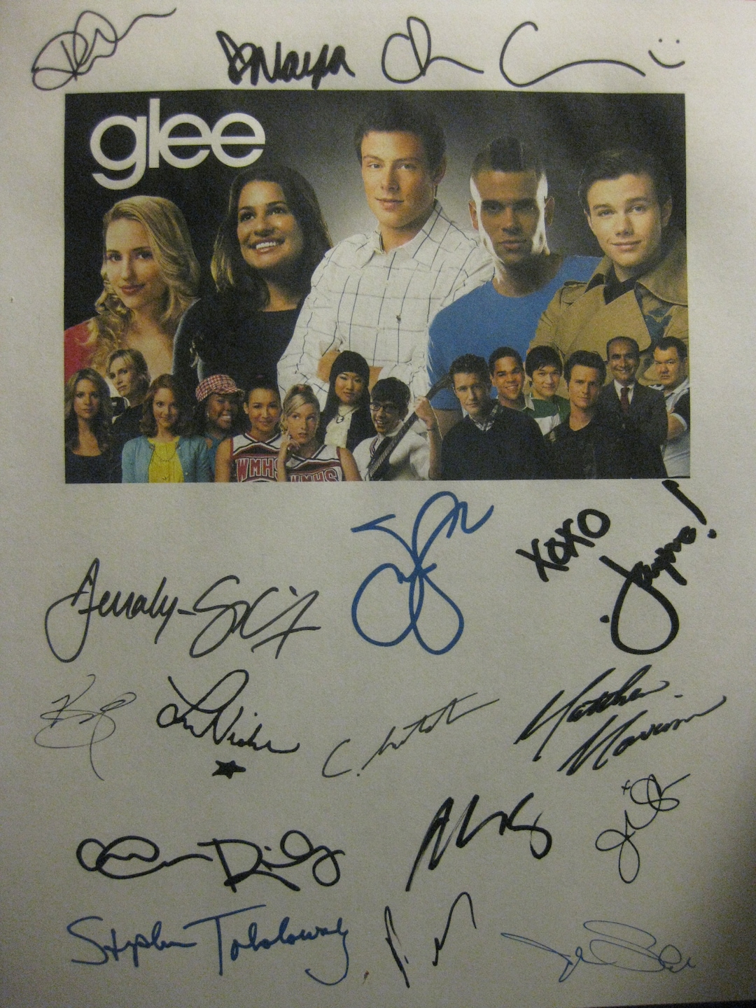 Glee Signed Pilot Script Screenplay X16 Autographs Dianna Agron Chris ...