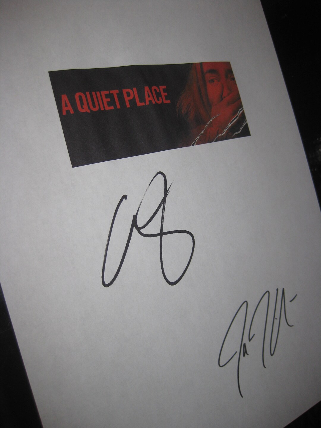 A Quiet Place Signed Movie Film Script Screenplay Manuscript X2 ...