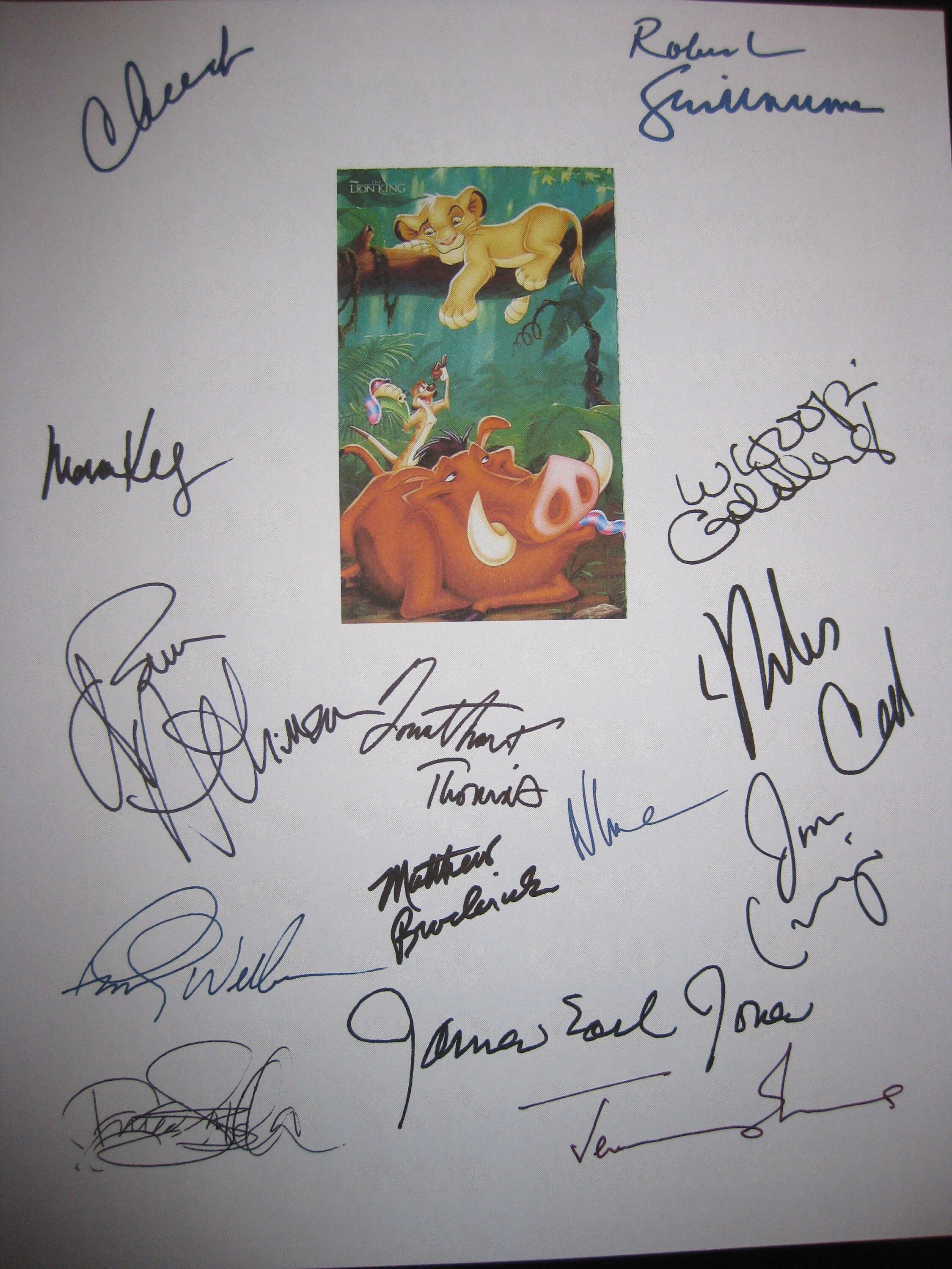 The Lion King Signed Film Movie Script Screenplay X14 Autographs ...