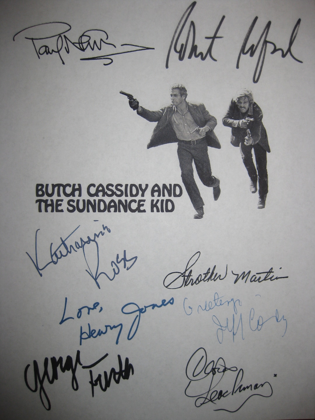 Butch Cassidy and the Sundance Kid Signed Film Movie Script Screenplay ...