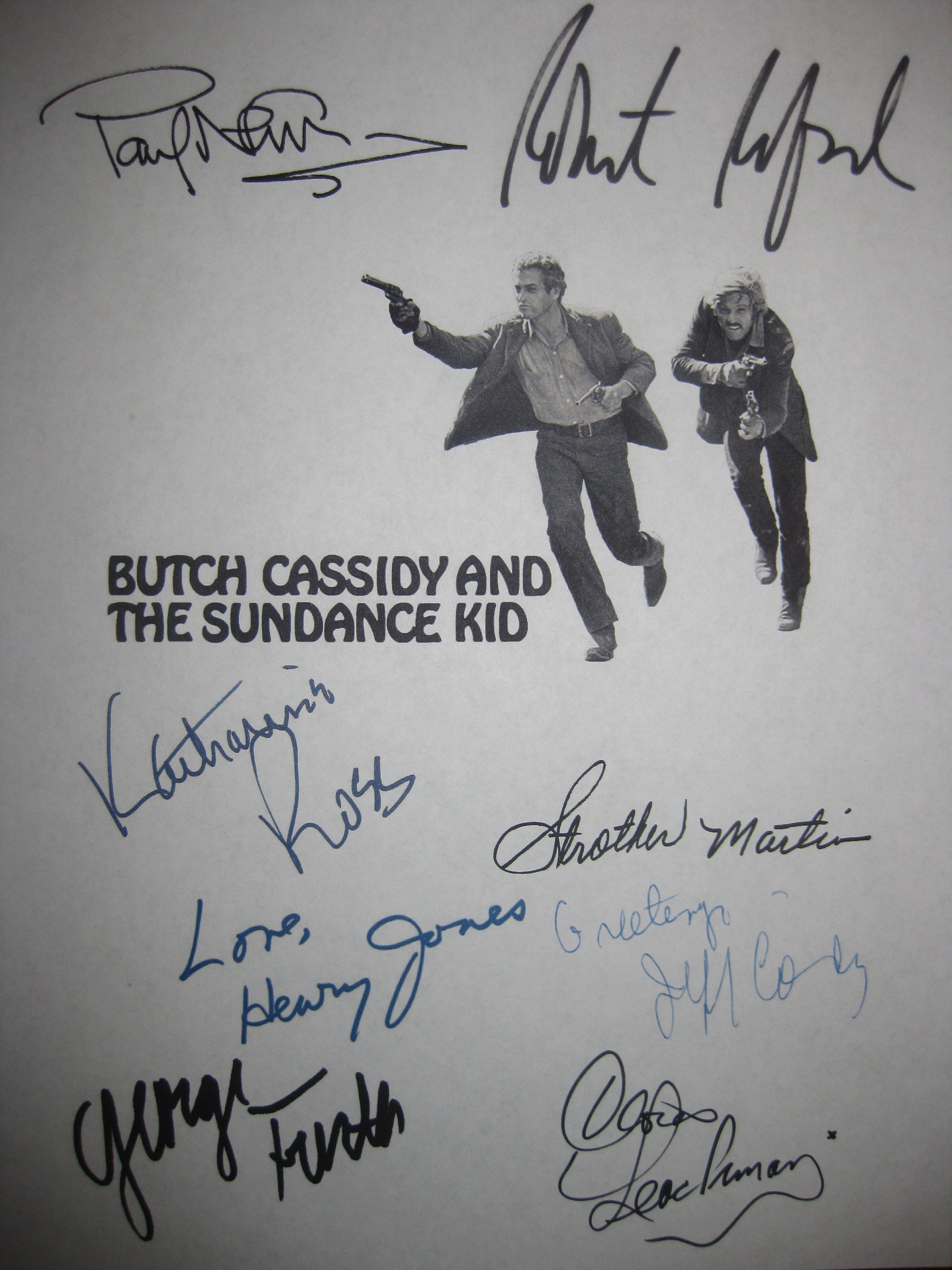 Butch Cassidy and the Sundance Kid Signed Film Movie Script Screenplay ...