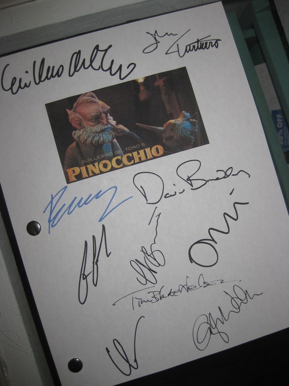 Guillermo Del Toro s Pinocchio Signed Movie Film Script Screenplay X10 Autograph Ewan Mcgregor David Bradley Finn Wolfhard John Turturro RPT Etsy